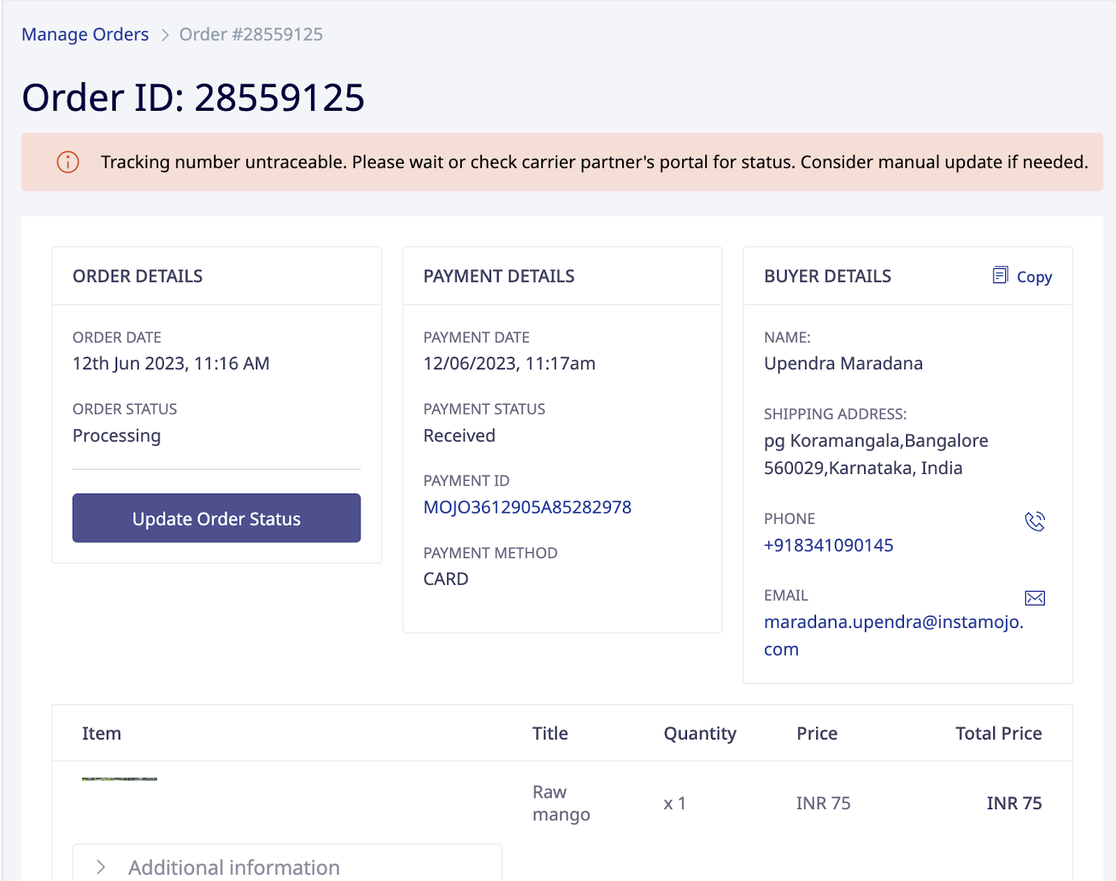 Guide to Automatic Order Status Tracking – Instamojo Help Center